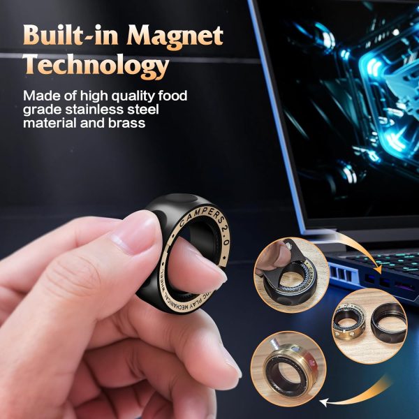 RelaxiSpin Rings Metal Fidget Toy - SuperToy